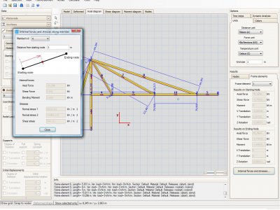 Software tool for Static Analysis of 2D frames, portal frames, trusses, grillages and beams ...